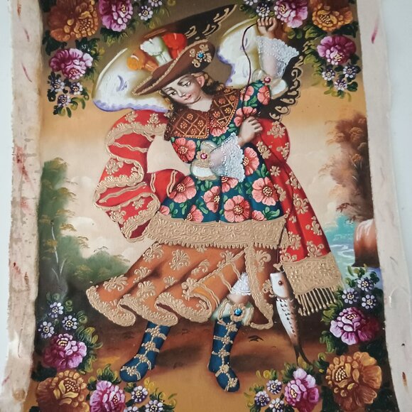 Art | Painting Represents Archangel Saint Raphael Peruvian Crafts ...